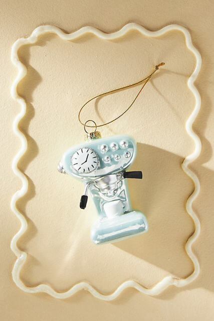 Espresso Coffee Machine Glass Christmas Tree Decoration by ...