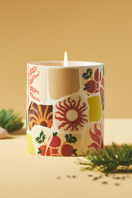 Mira Woody Solar Moss & Vetiver Ceramic Candle by Anthropologie ...