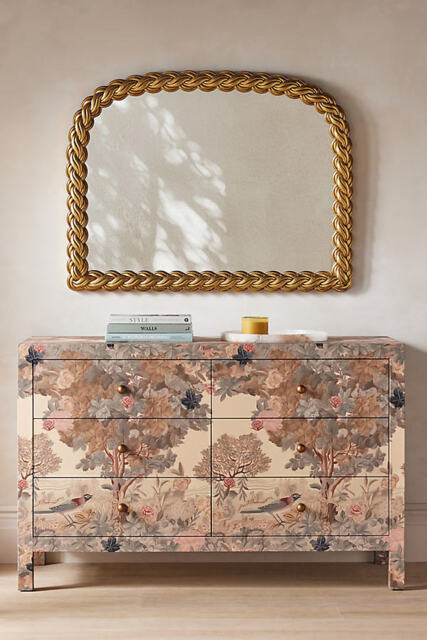 Wren Gilded Braided Chain Arch Mirror by Anthropologie | ufurnish.com