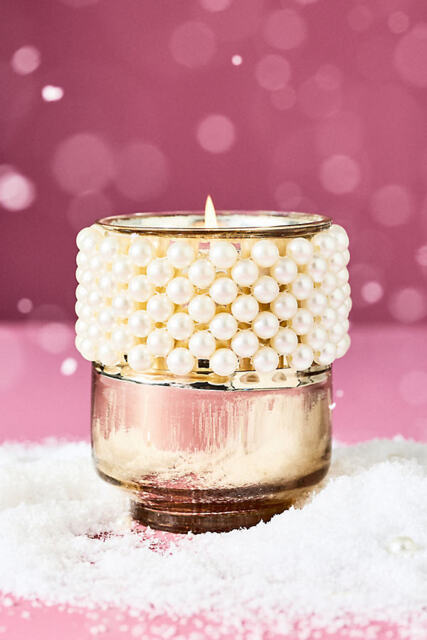 Pearled Cuff Woody Crisp Cedar Glass Candle by Anthropologie | uFurnish.com