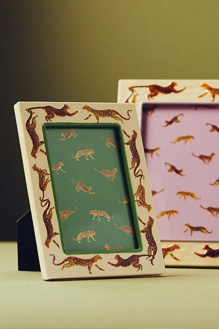 Marwa Leopard Ivory Resin Picture Frame by Anthropologie | ufurnish.com