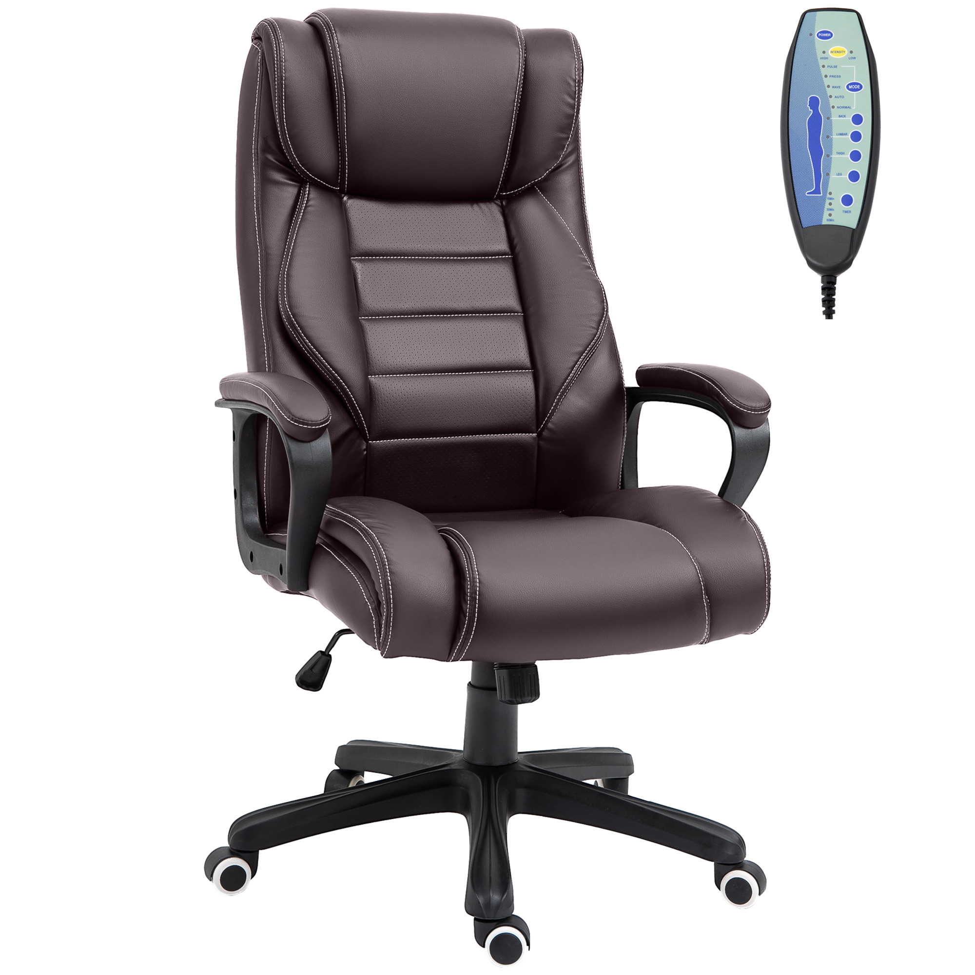 Vinsetto High Back Executive Office Chair 6- Point Vibration Massage ...