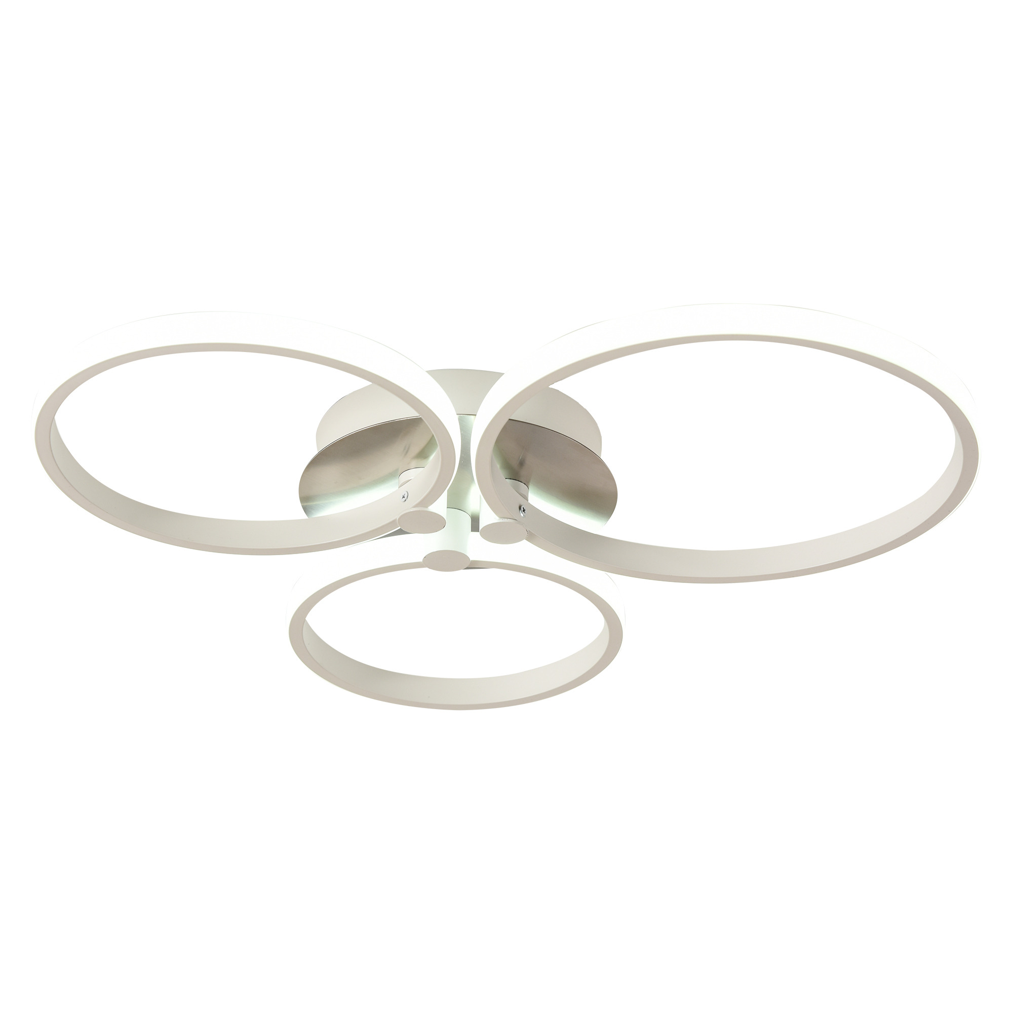 HOMCOM Modern Three Circle LED Ceiling Lamp Light with Metal Base for ...