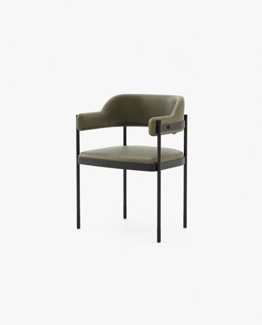 Laskasas DALE Dining Chair & Bench Berlin Forest Leather by Araco ...