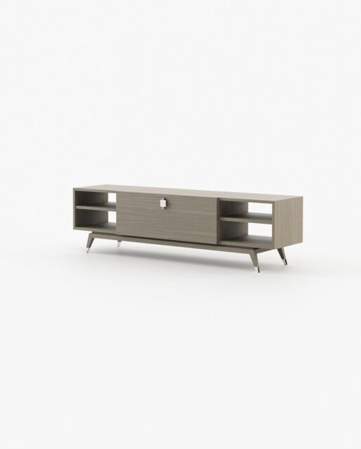 Laskasas ANTOINE Media Unit Aged Oak Veneer Matte by Araco | ufurnish.com