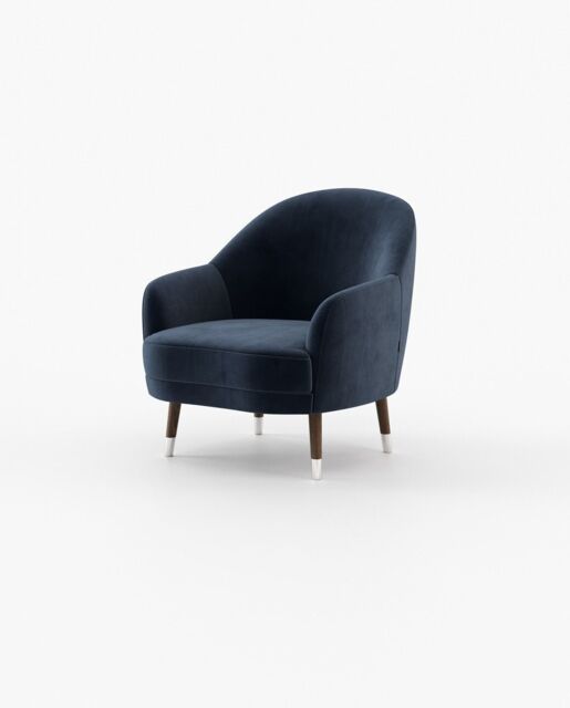 Laskasas COSY Armchair Vienna Deep Blue by Araco | ufurnish.com