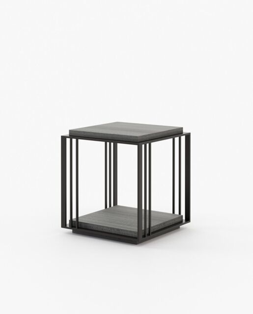 Laskasas MEGAN Nest & Side Table Grey Eucalyptus Veneer Matte by Araco ...