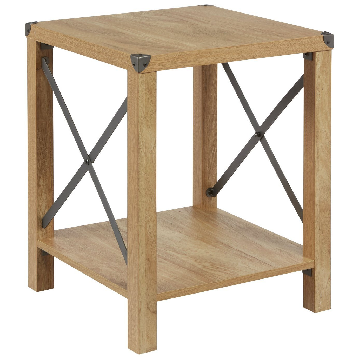 Lloyd Pascal Rustica Side Table - Light Wood by Argos | uFurnish.com
