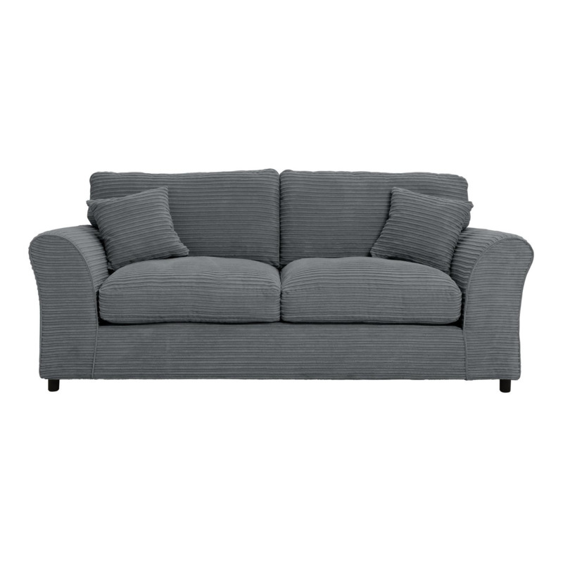 Argos Home Harry Fabric 3 Seater Sofa - Charcoal by Argos | ufurnish.com
