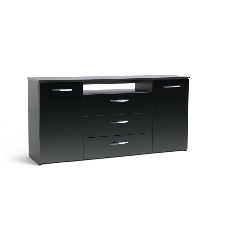 Habitat Hayward 2 Door Sideboard - Black Gloss by Argos | ufurnish.com