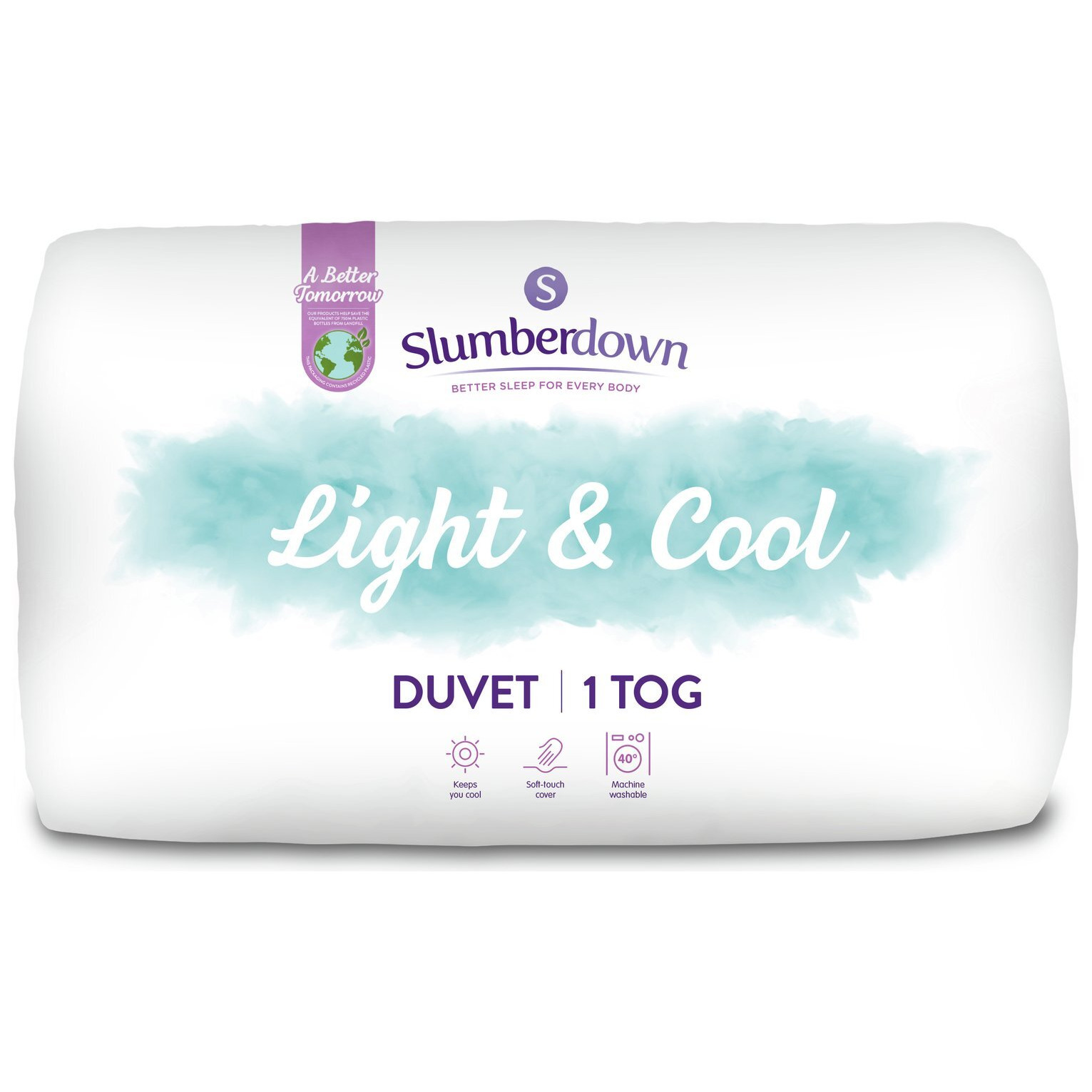 Slumberdown Light & Cool 1 Tog Duvet - Single by Argos | ufurnish.com
