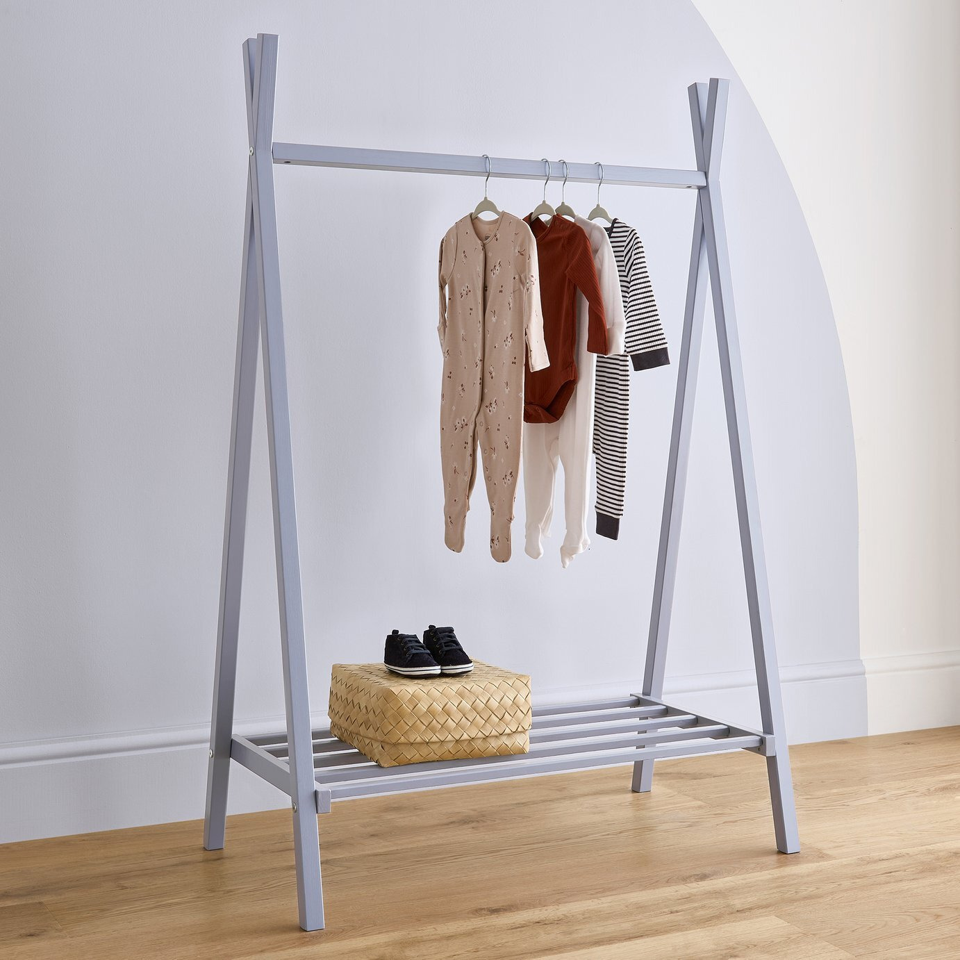 Cuddleco Nola Clothes Rail - Blue by Argos | ufurnish.com