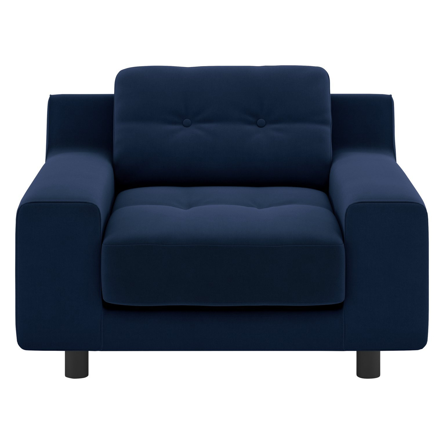 Habitat Hendricks Velvet Armchair - Navy by Argos | ufurnish.com