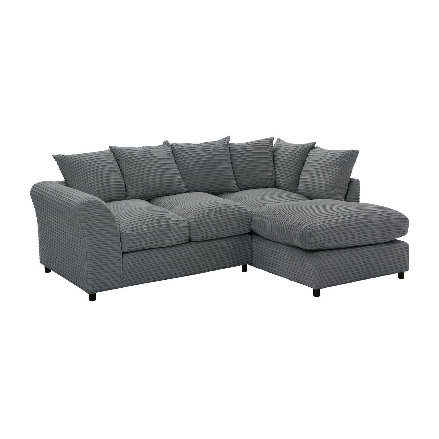Argos Home Harry Fabric Right Hand Corner Sofa - Charcoal by Argos | ufurnish.com