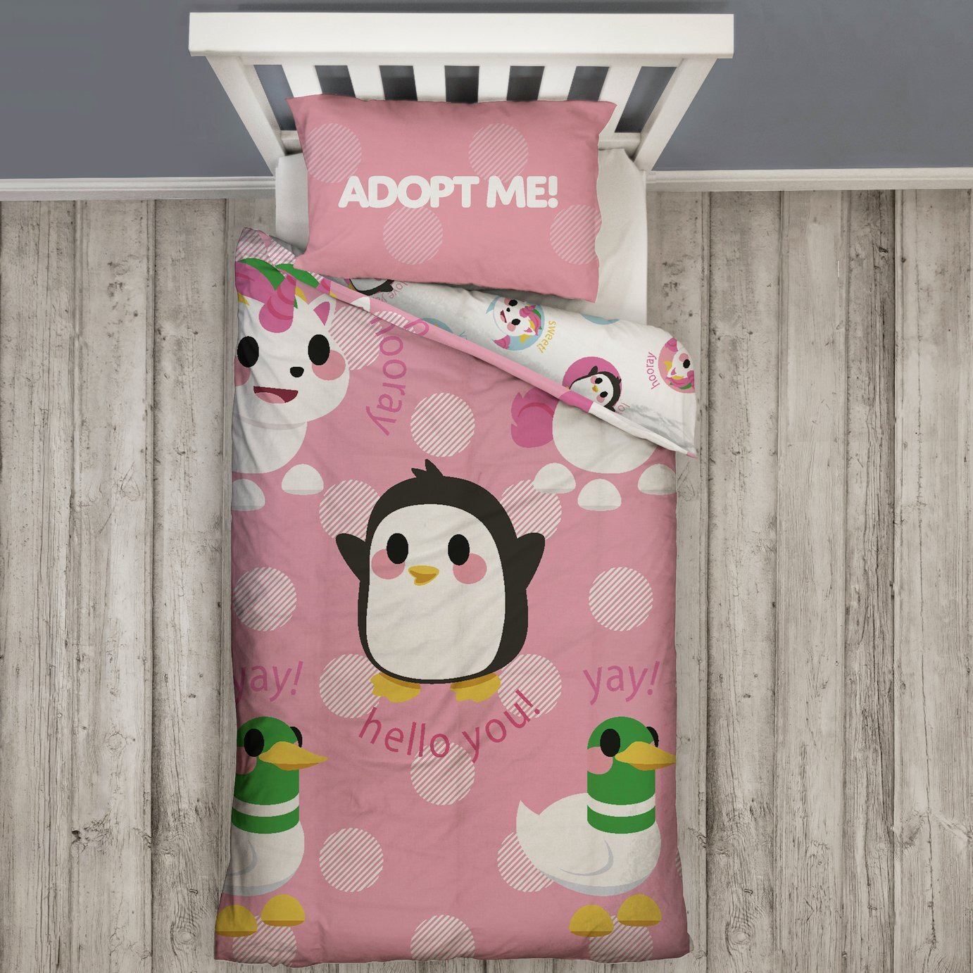 Adopt Me Game Pink Kids Bedding Set - Single by Argos | ufurnish.com