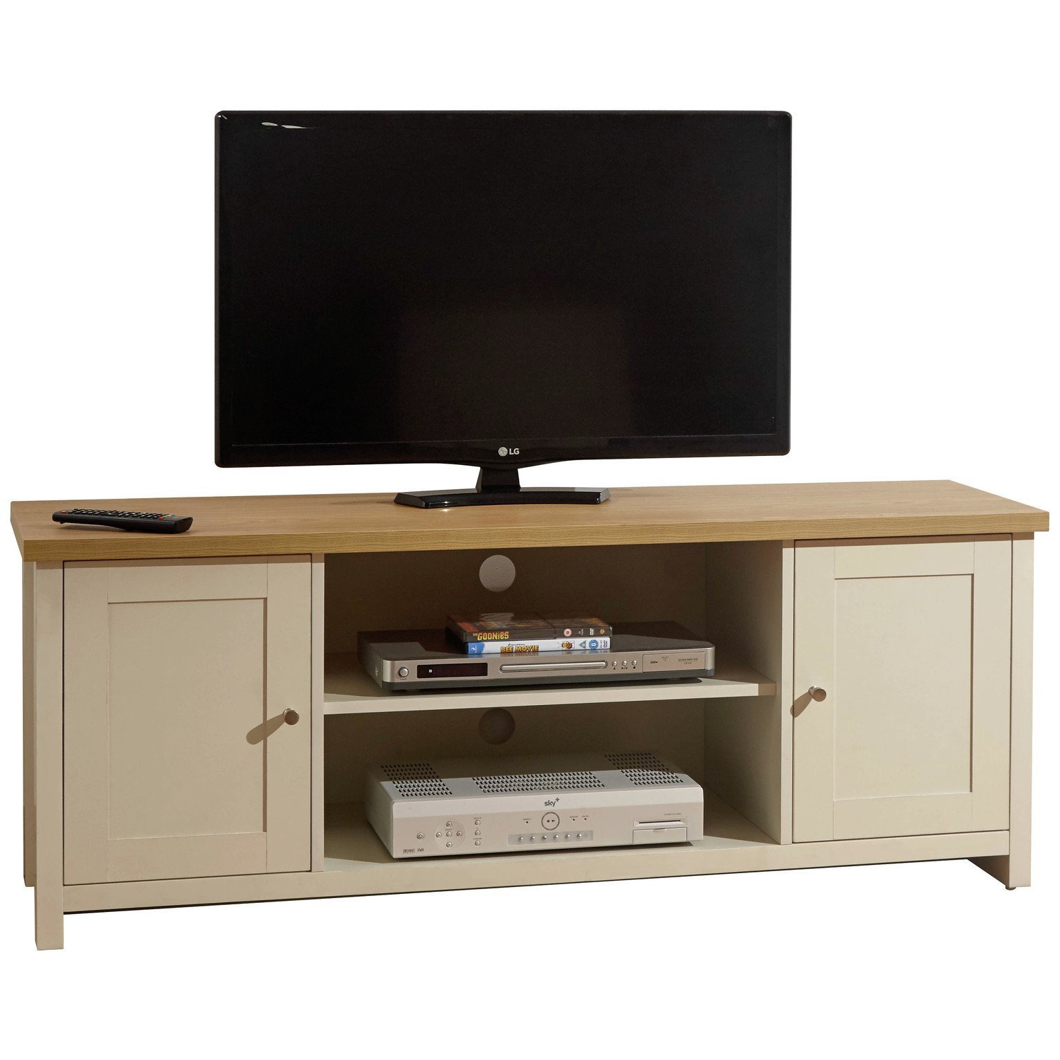 GFW Lancaster 2 Door TV Unit - Cream by Argos | ufurnish.com