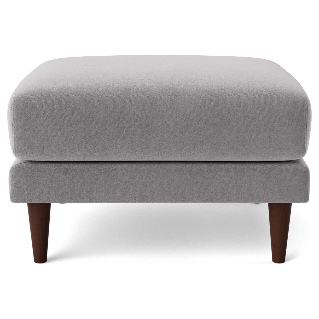 Swoon Turin Velvet Ottoman Footstool - Silver Grey by Argos | ufurnish.com