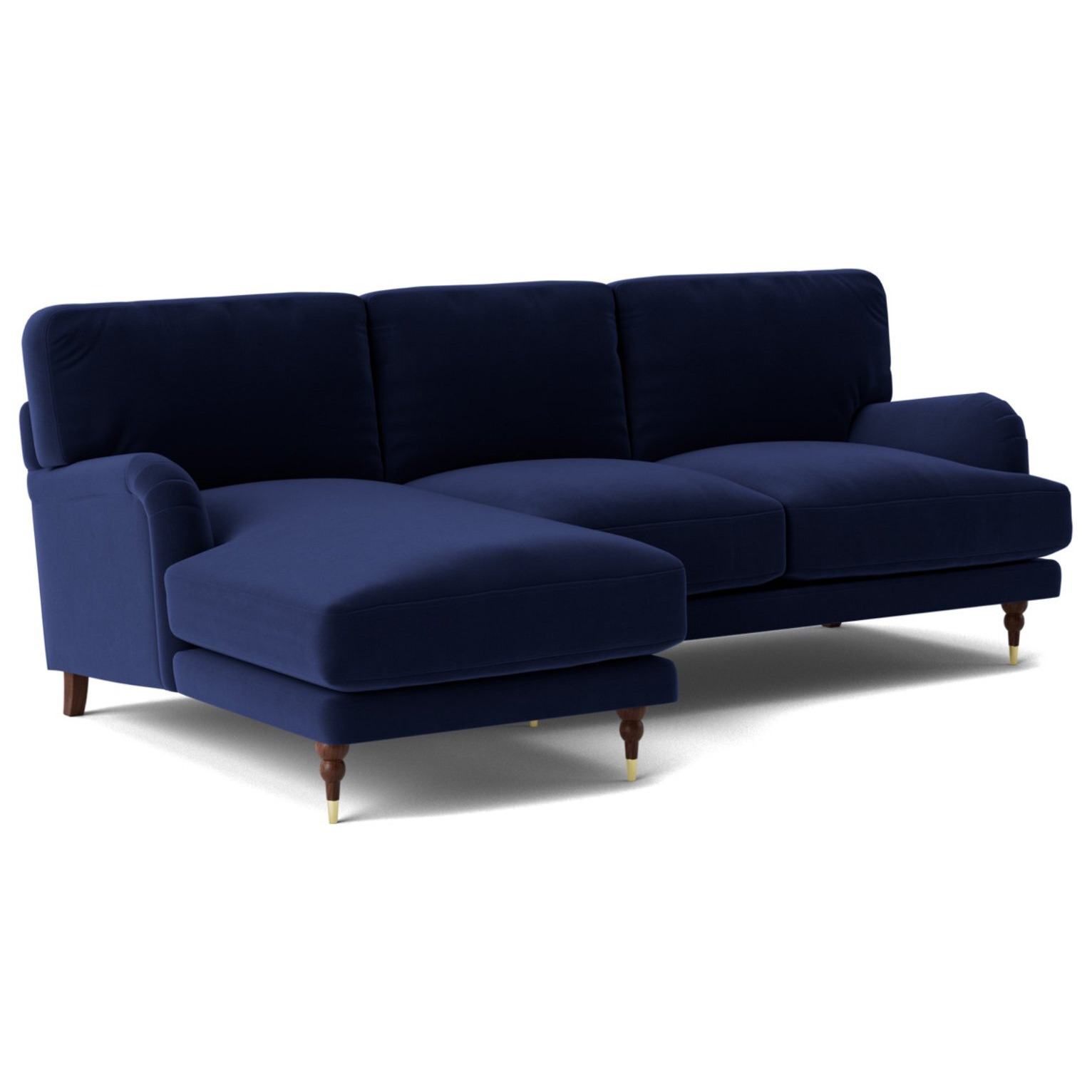 Swoon Charlbury Velvet Left Hand Corner Sofa - Ink Blue by Argos ...