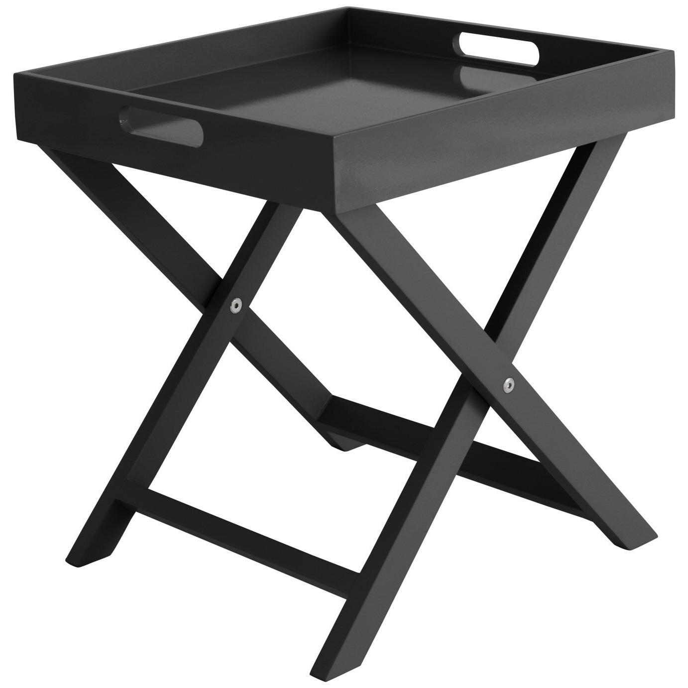 Habitat Oken Folding Side Table - Black by Argos | ufurnish.com