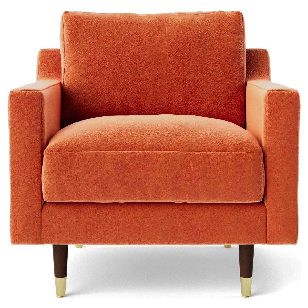 Swoon Rieti Velvet Armchair - Burnt Orange by Argos | ufurnish.com