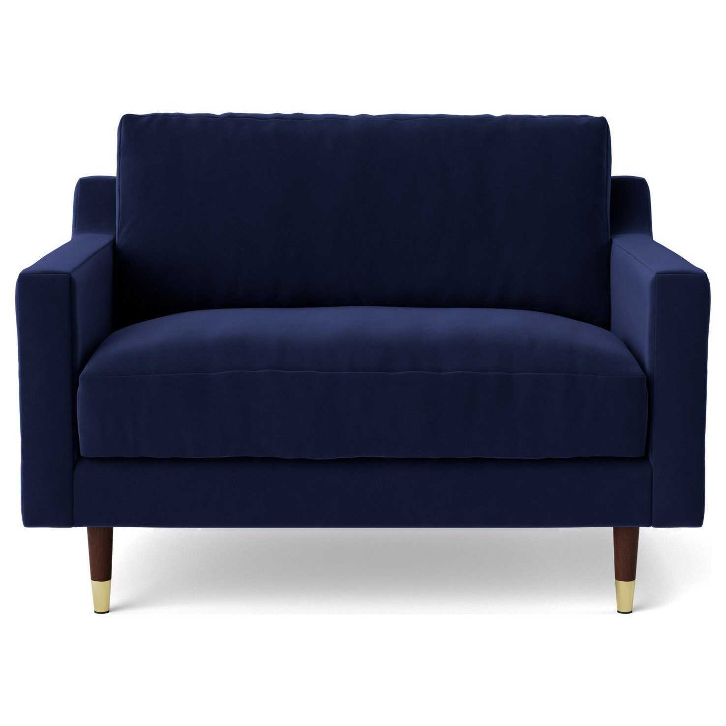 Swoon Rieti Velvet Cuddle Chair - Ink Blue by Argos | ufurnish.com