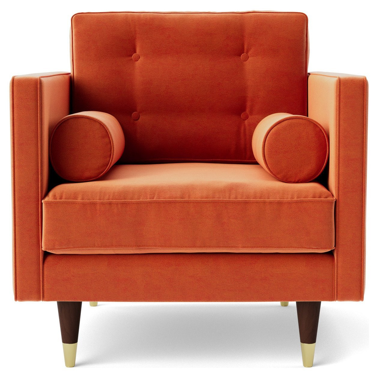 Swoon Porto Velvet Armchair - Burnt Orange by Argos | ufurnish.com