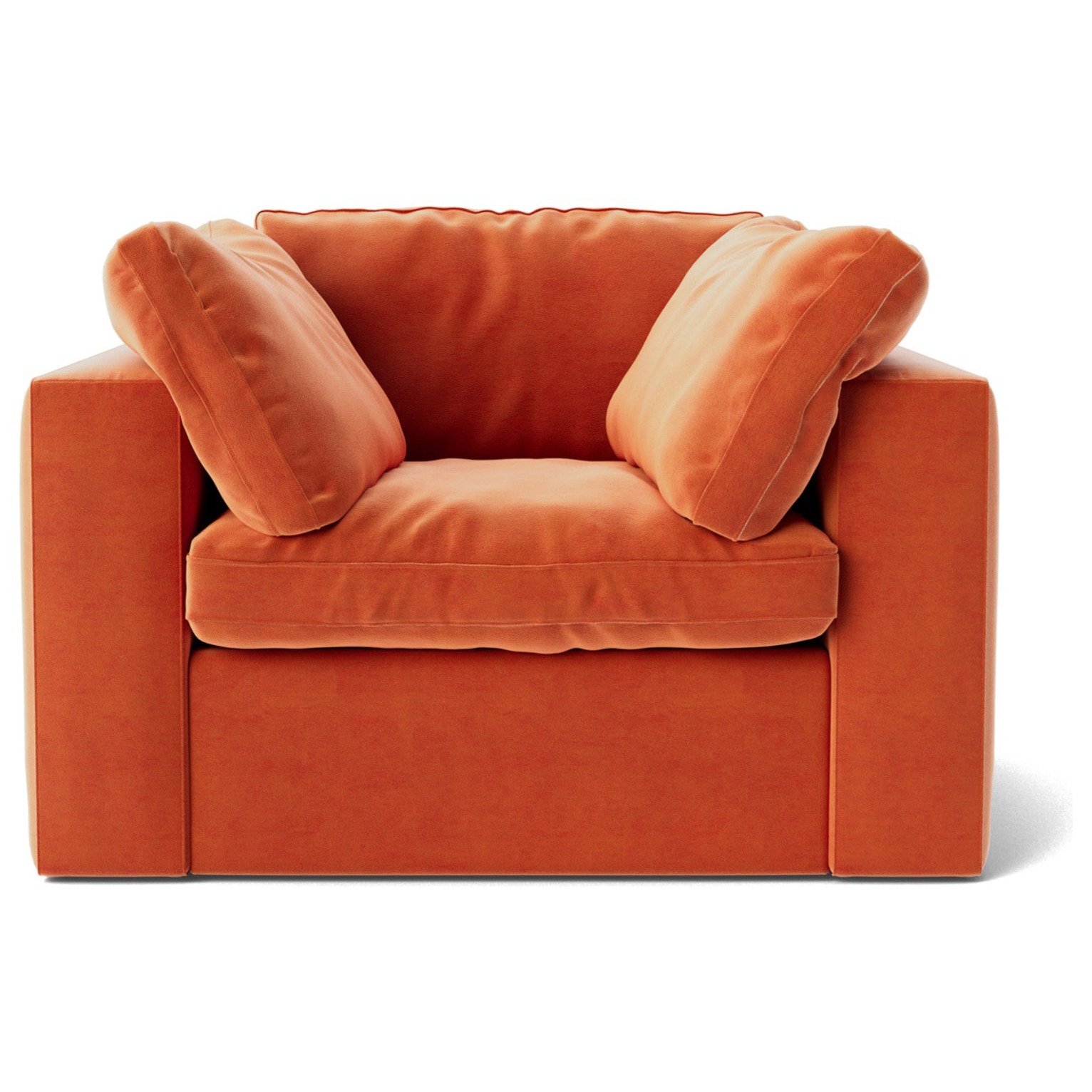 Swoon Seattle Velvet Armchair - Burnt Orange by Argos | ufurnish.com