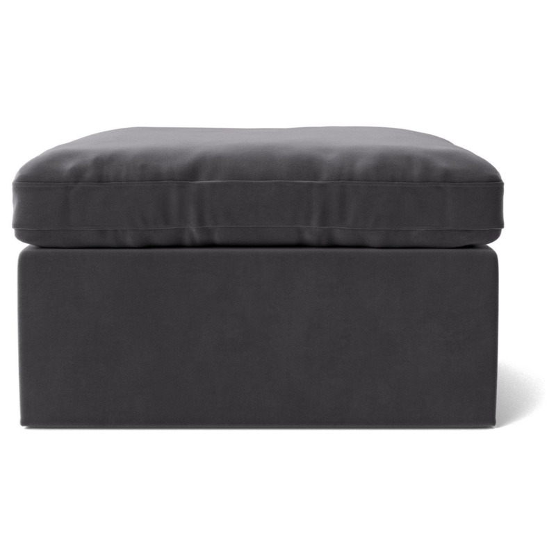 Swoon Seattle Velvet Ottoman Footstool - Granite Grey by Argos ...