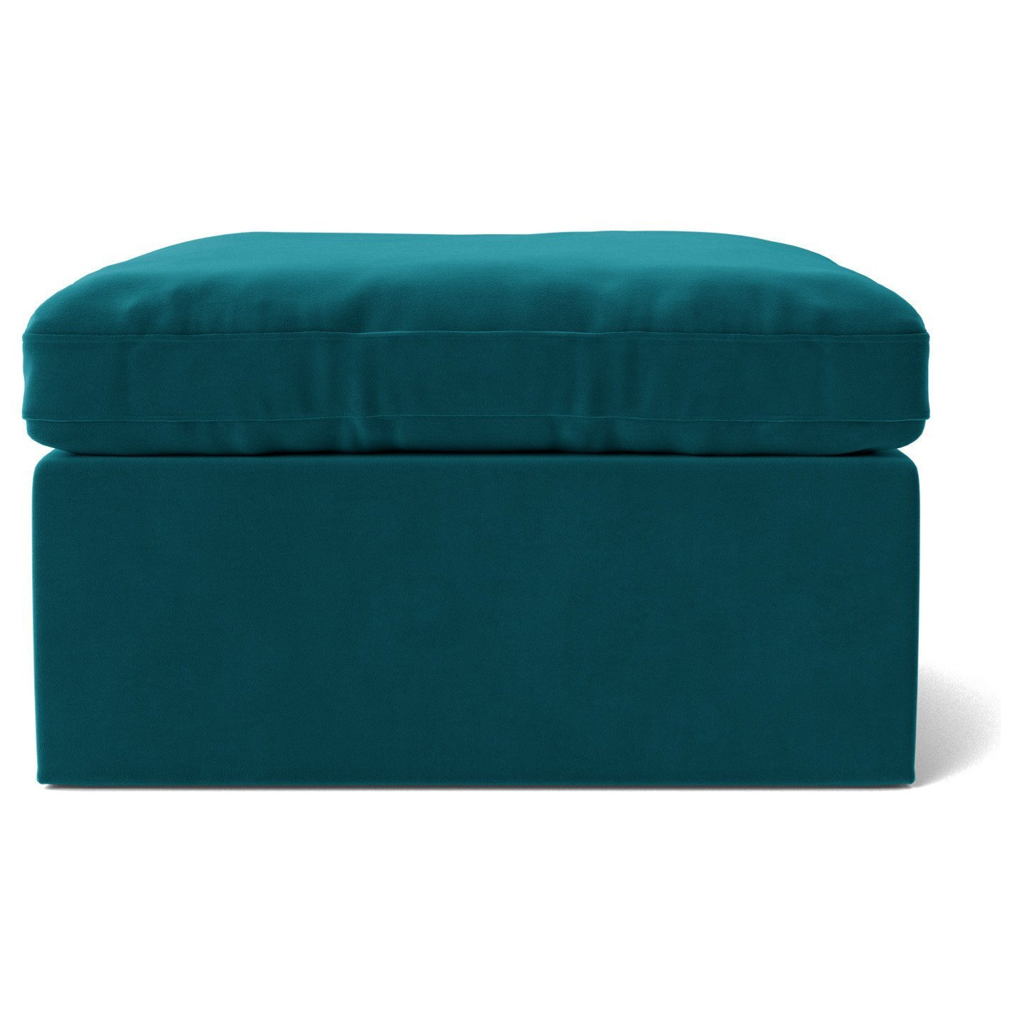 Swoon Seattle Velvet Ottoman Footstool - Kingfisher Blue by Argos ...