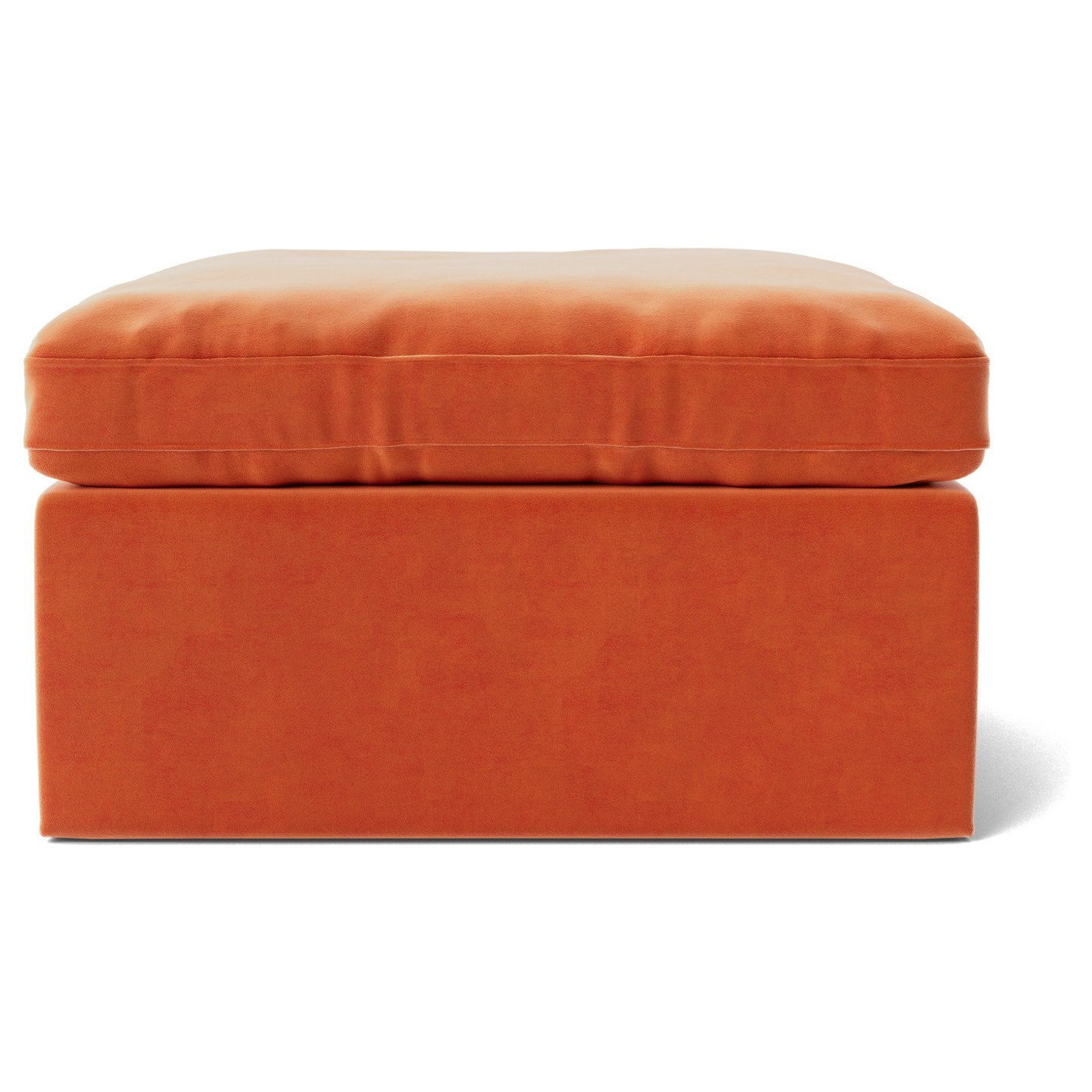 Swoon Seattle Velvet Ottoman Footstool - Burnt Orange by Argos ...