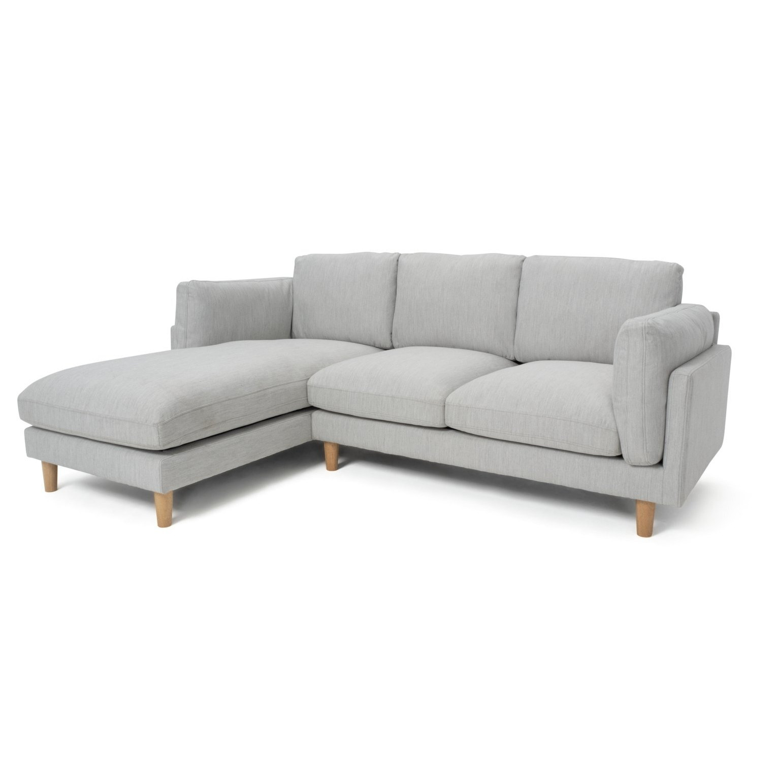 Habitat Salome Fabric Left Hand Corner Chaise Sofa - Grey by Argos ...
