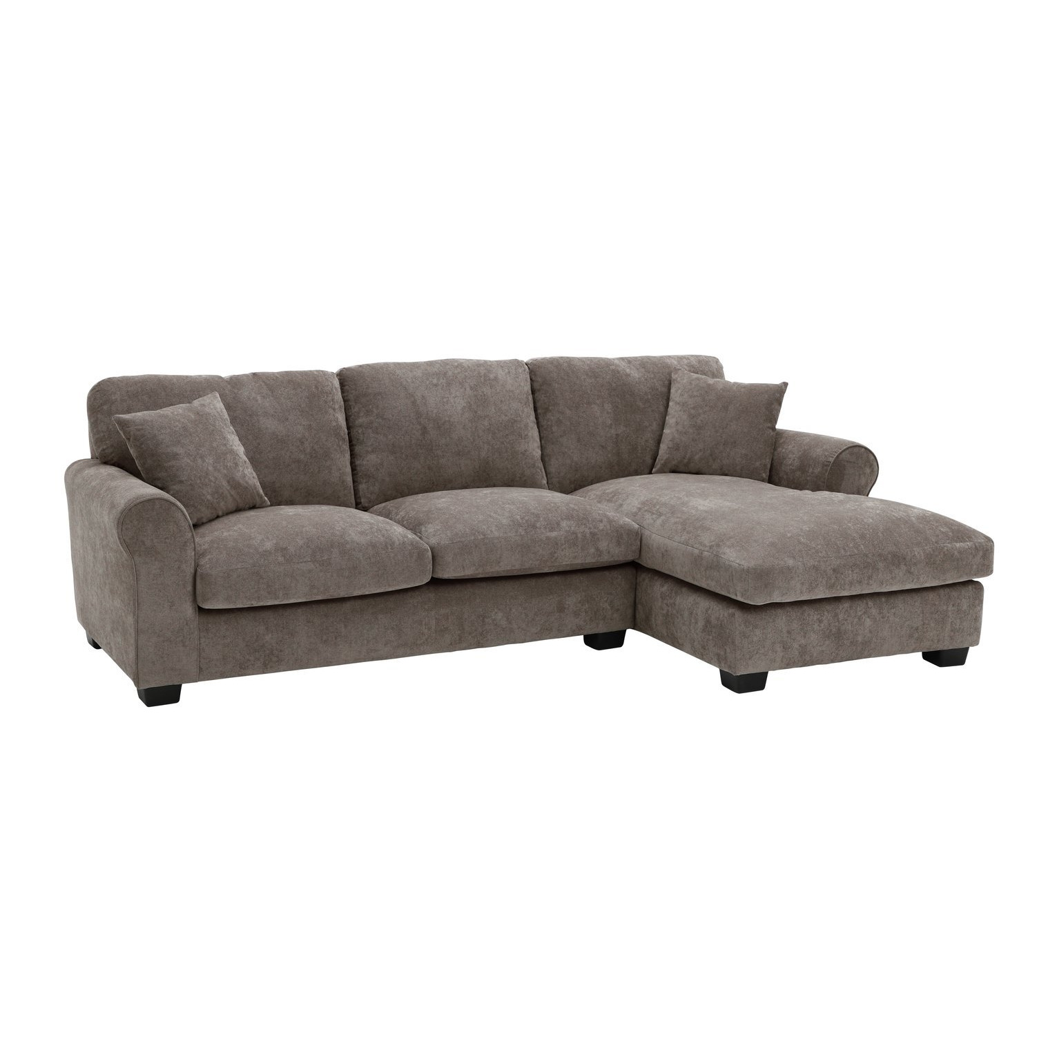 Argos Home Taylor Fabric Right Corner Chaise Sofa - Mink by Argos | ufurnish.com