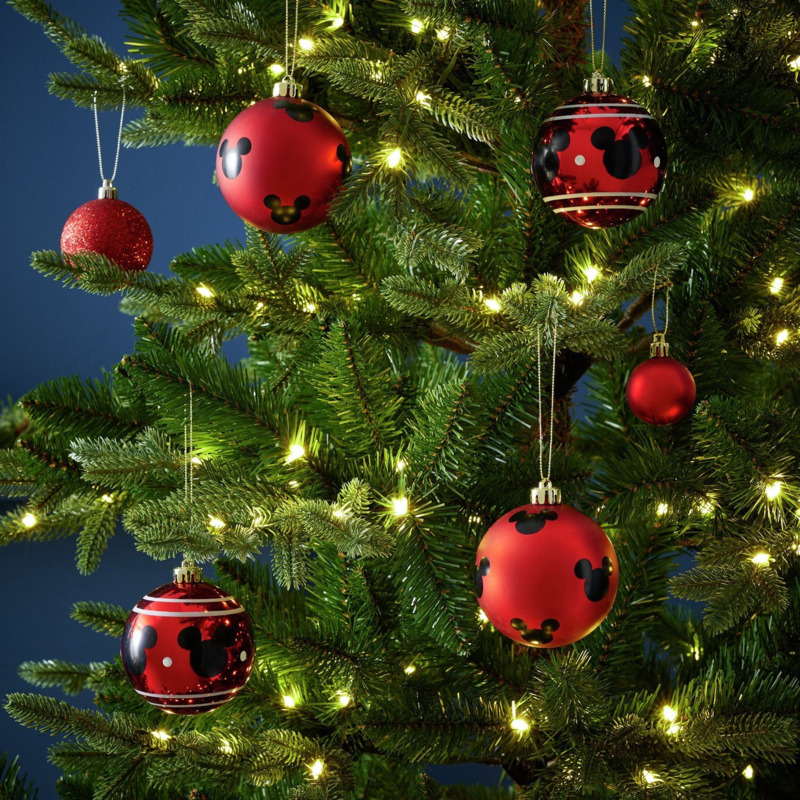 Disney Pack of 4 Mickey and Minnie Mouse Christmas Baubles by Argos ...