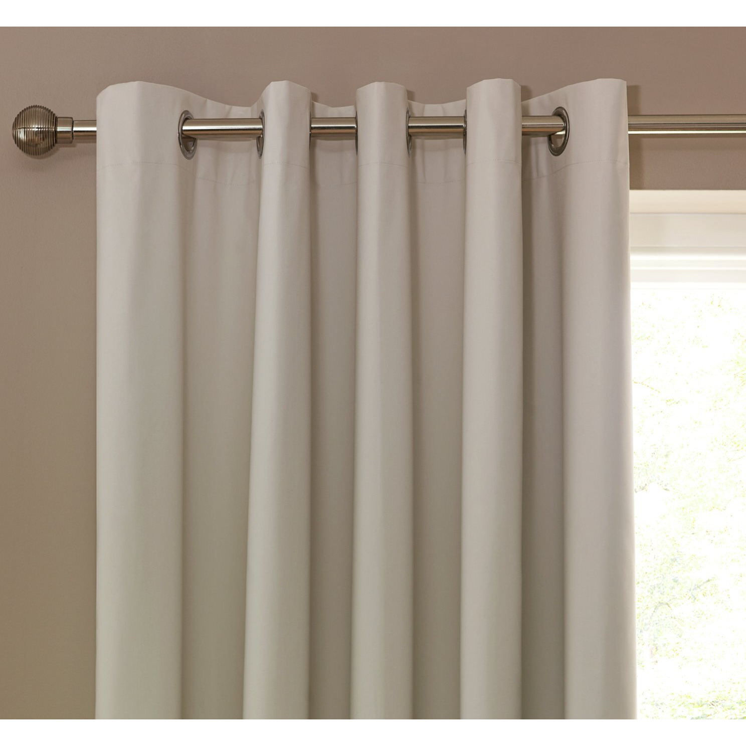 Habitat Plain Blackout Eyelet Curtains - Cream by Argos | ufurnish.com