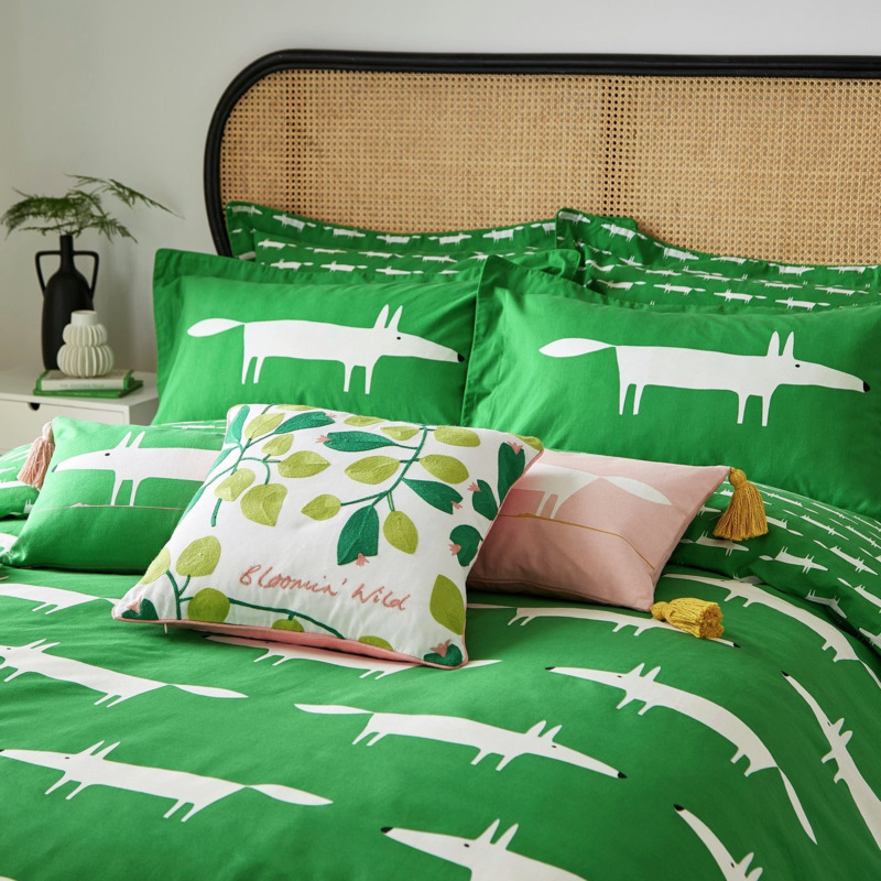 Scion Cotton Mr Fox Mint Green Bedding Set - Single by Argos | ufurnish.com