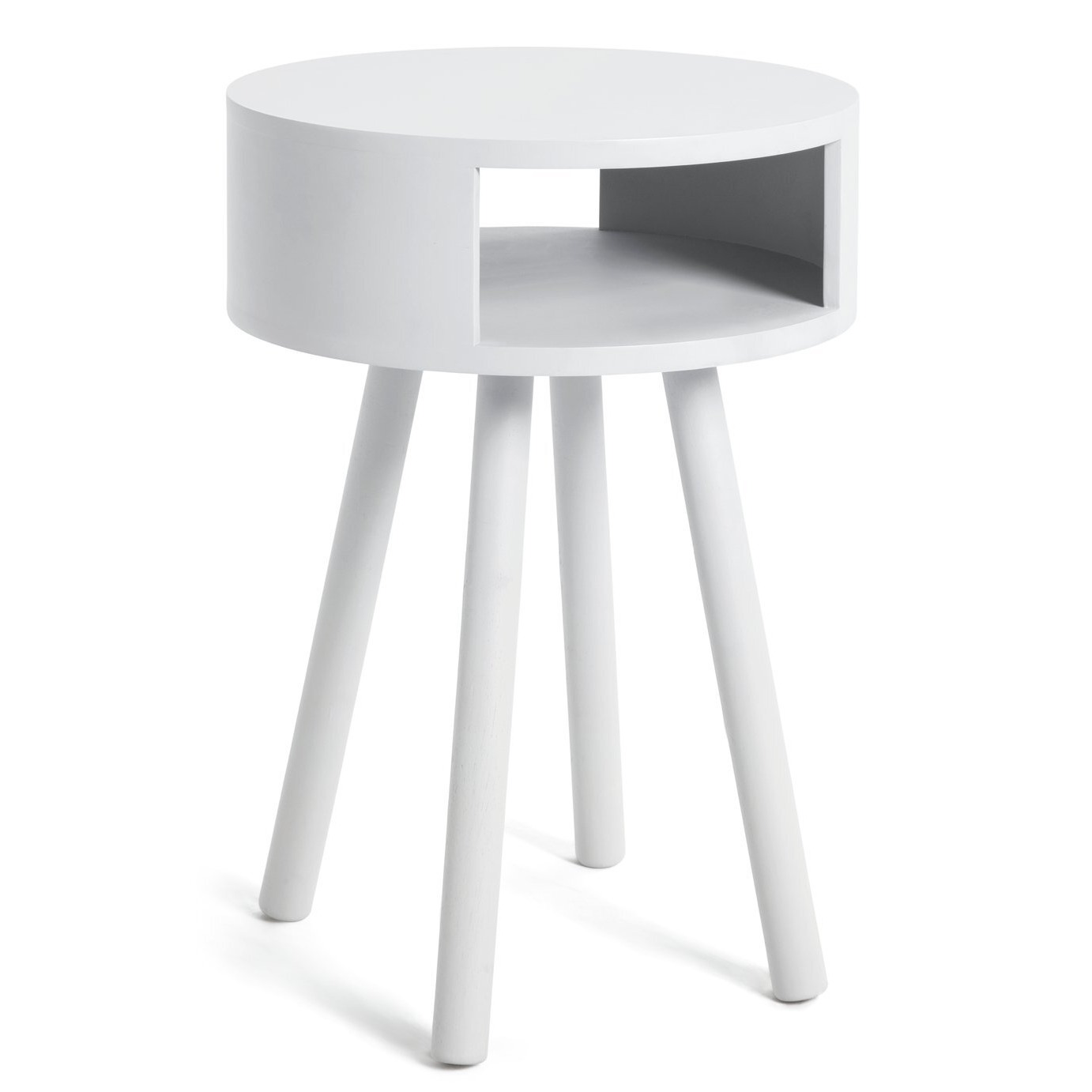 Habitat Rue 1 Drawer Side Table - White by Argos | ufurnish.com