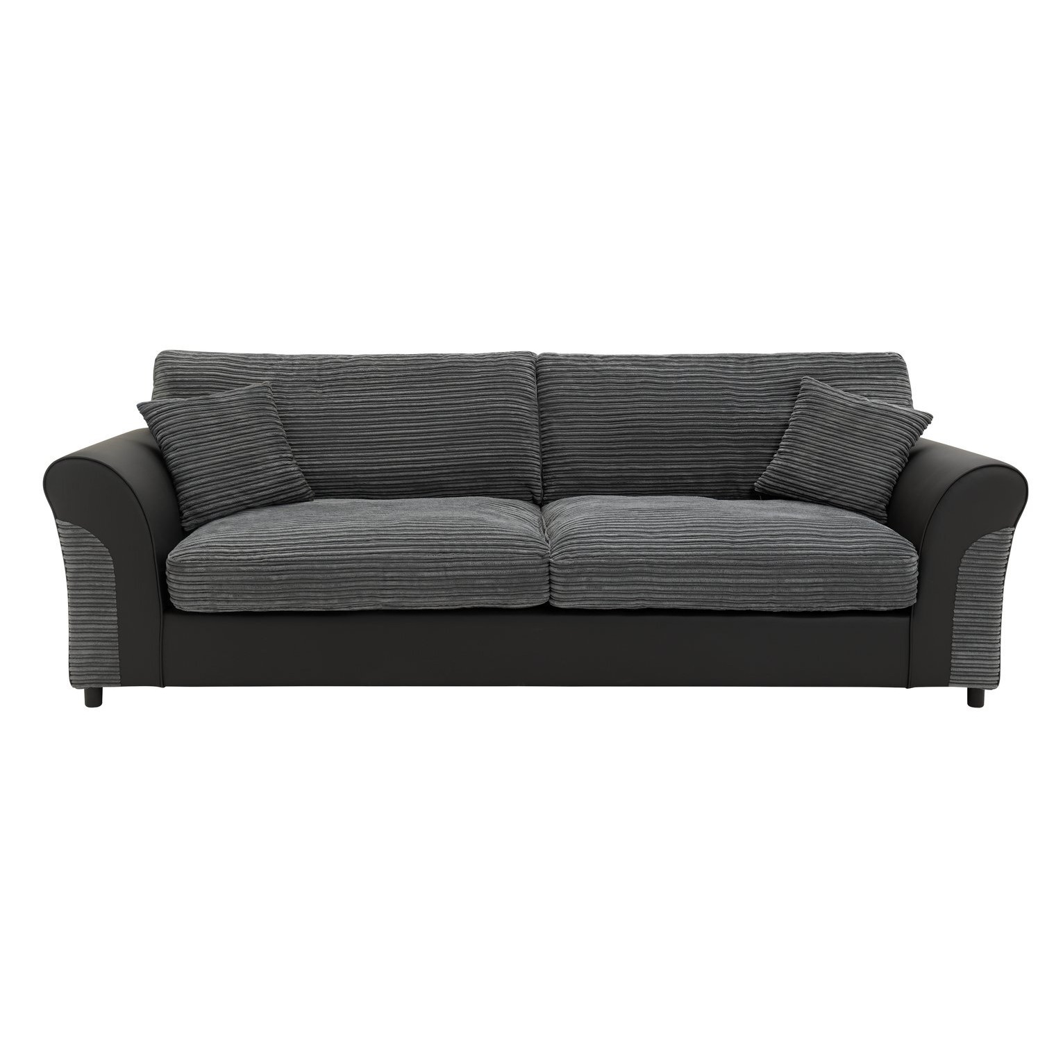 Argos Home Harry Fabric 4 Seater Sofa - Charcoal by Argos | ufurnish.com