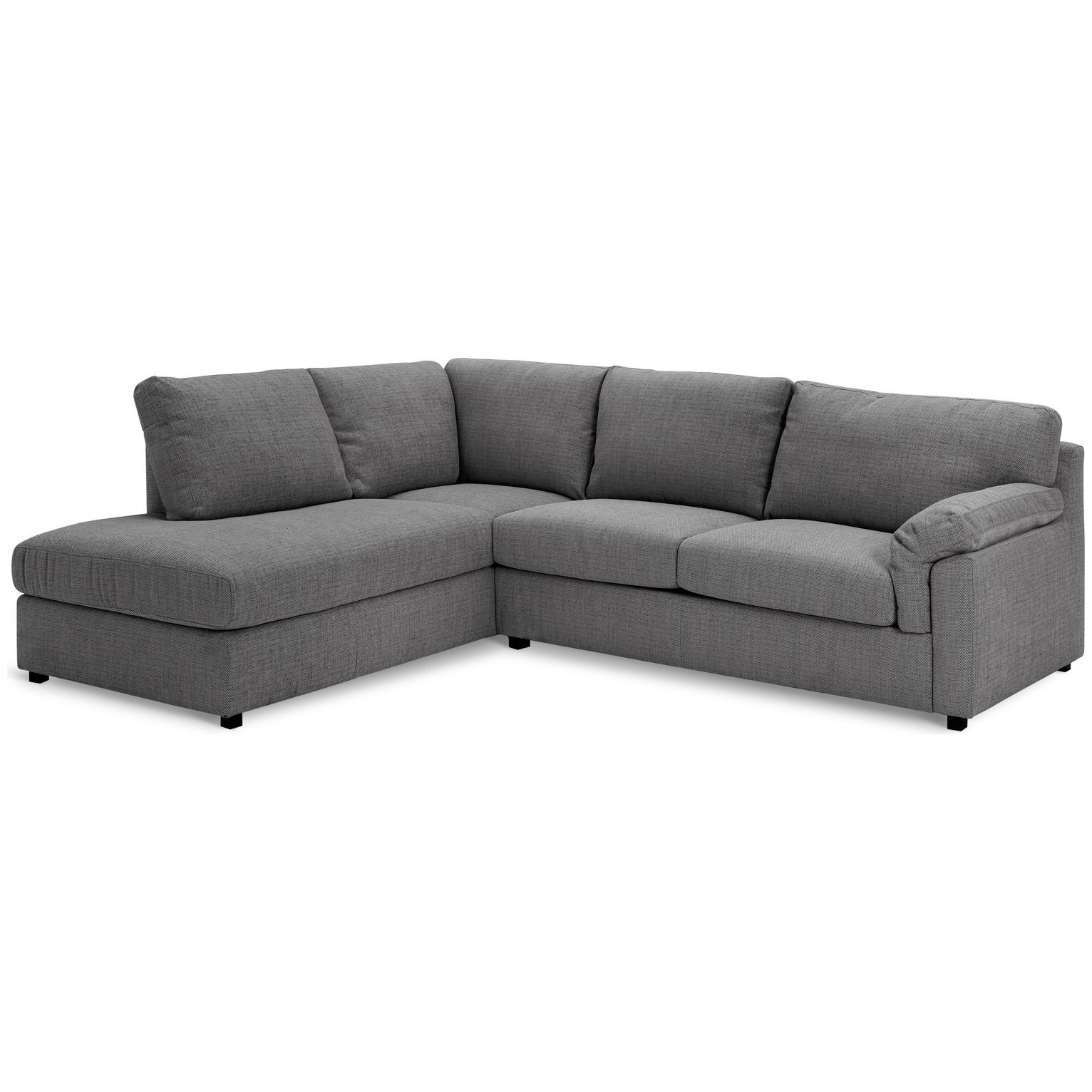 Habitat Florence Fabric Left Hand Corner Chaise Sofa - Grey by Argos | ufurnish.com