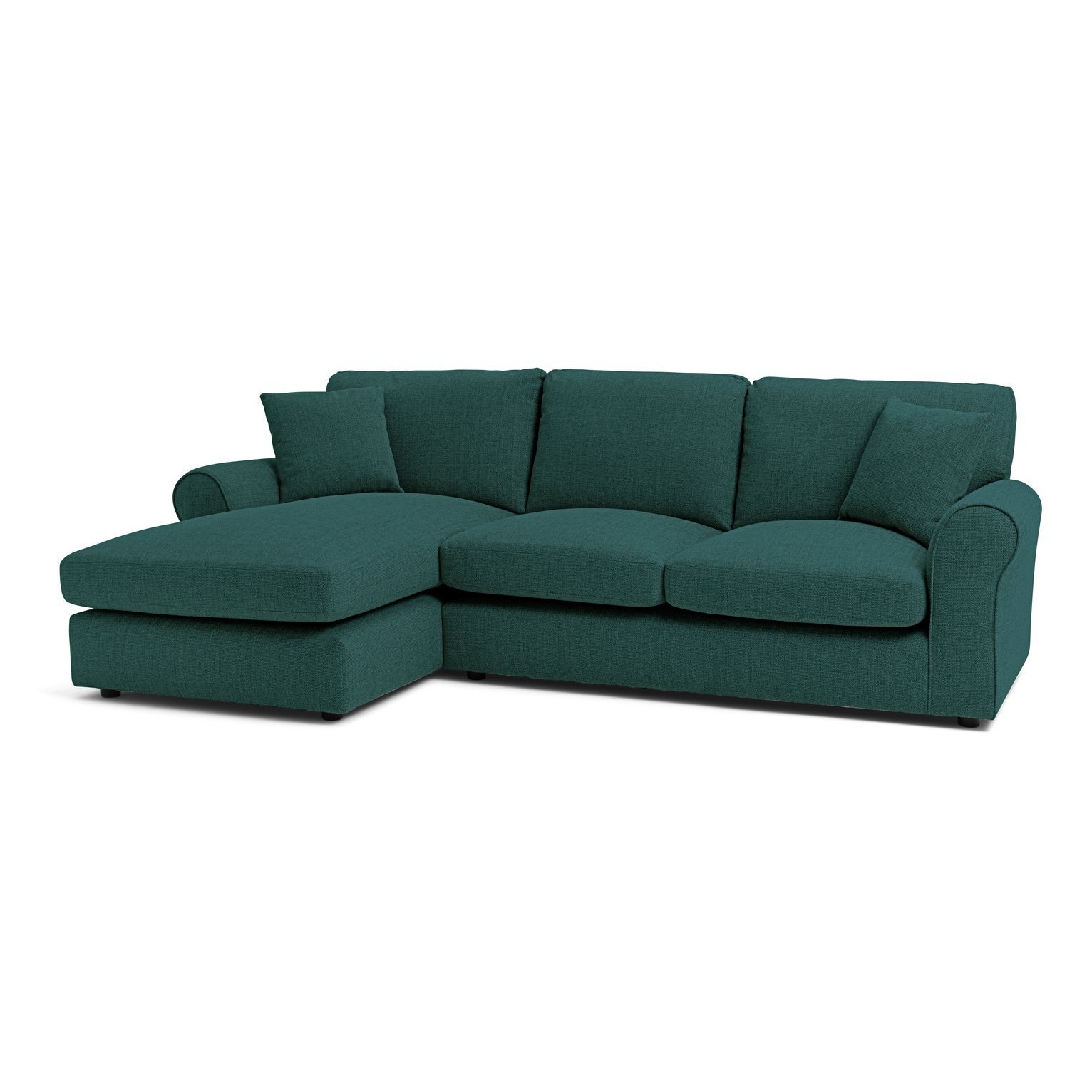 Argos Home Harry Fabric Left Hand Corner Chaise Sofa - Teal by Argos ...