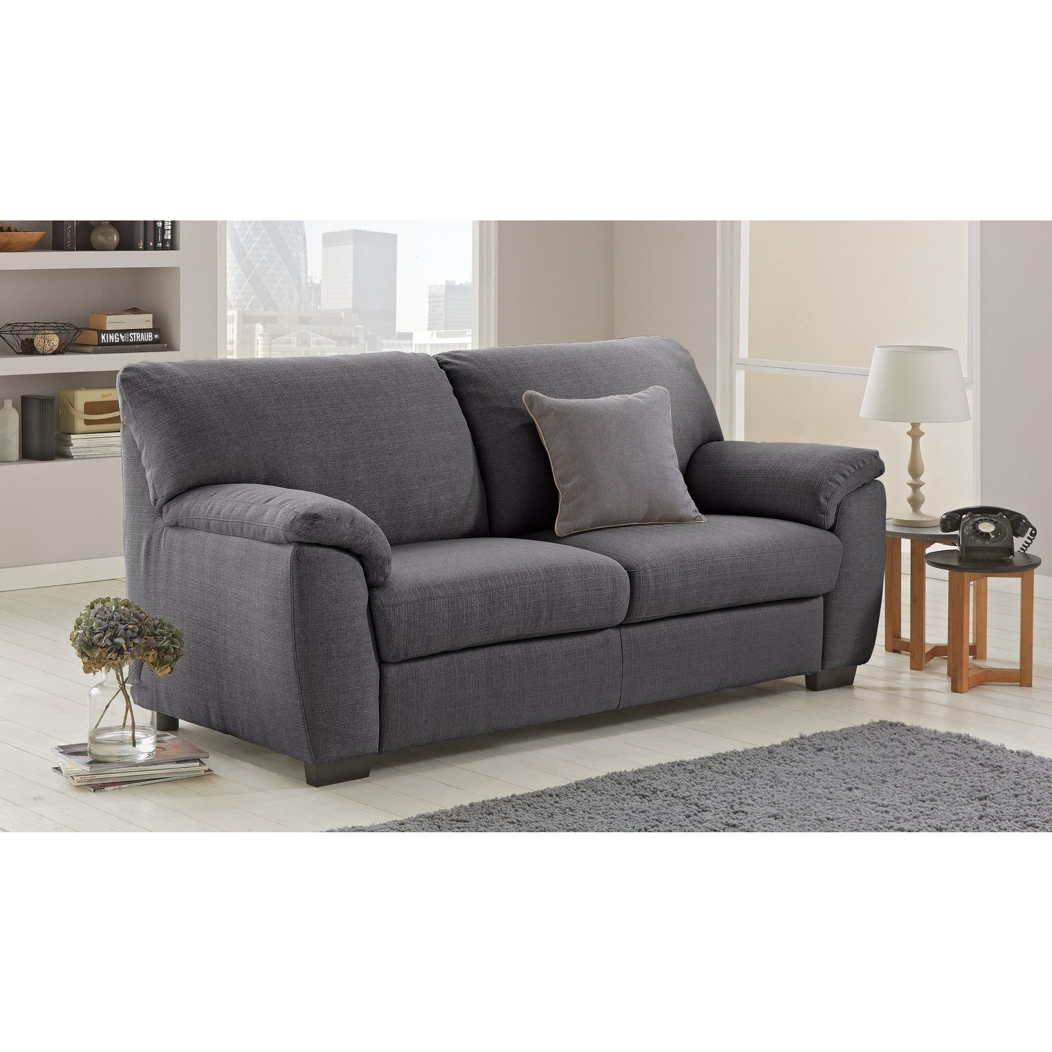 Argos Home Milano Fabric 2 Seater & 3 Seater Sofa - Navy by Argos ...