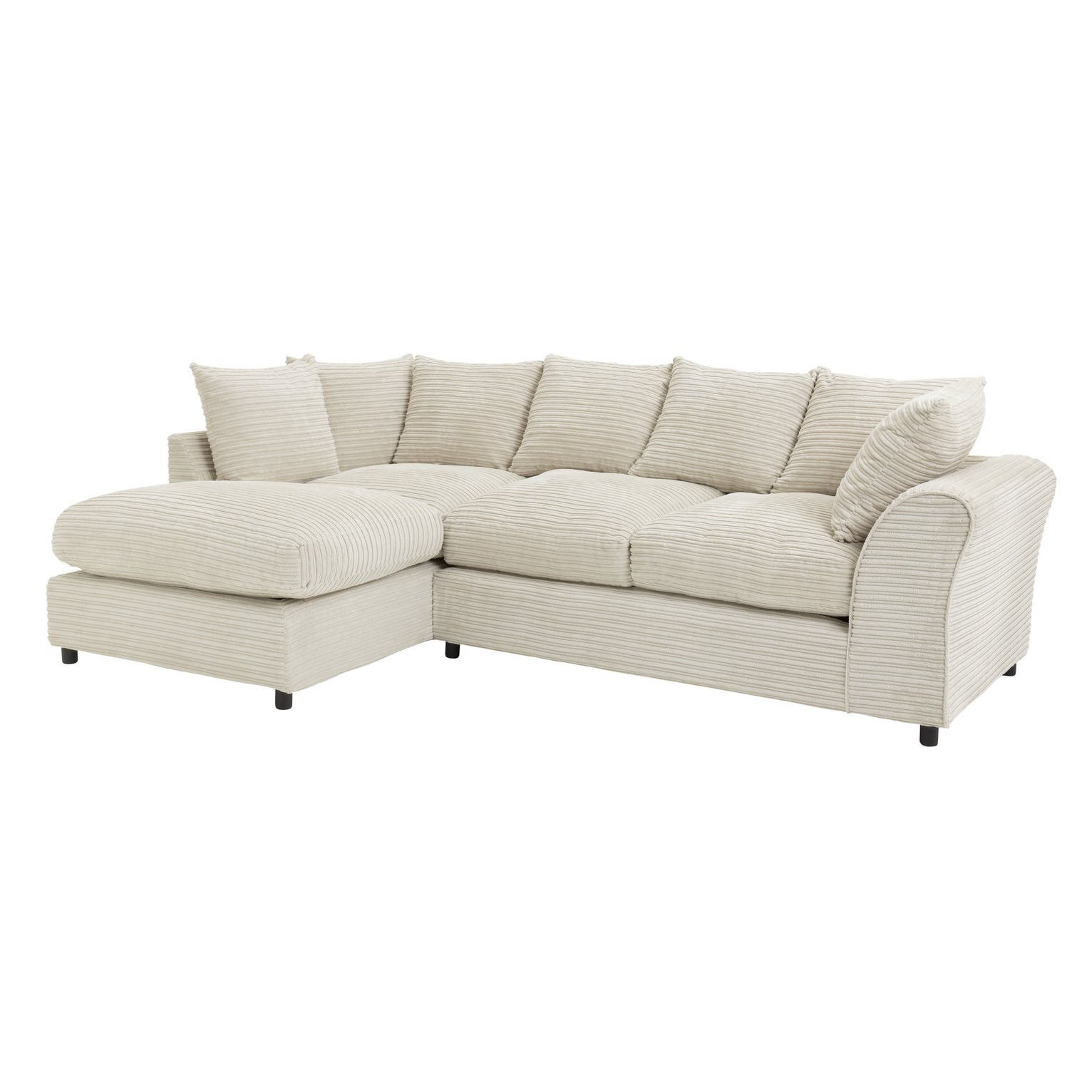 Argos Home Harry Large Left Hand Corner Chaise Sofa - Stone by Argos ...