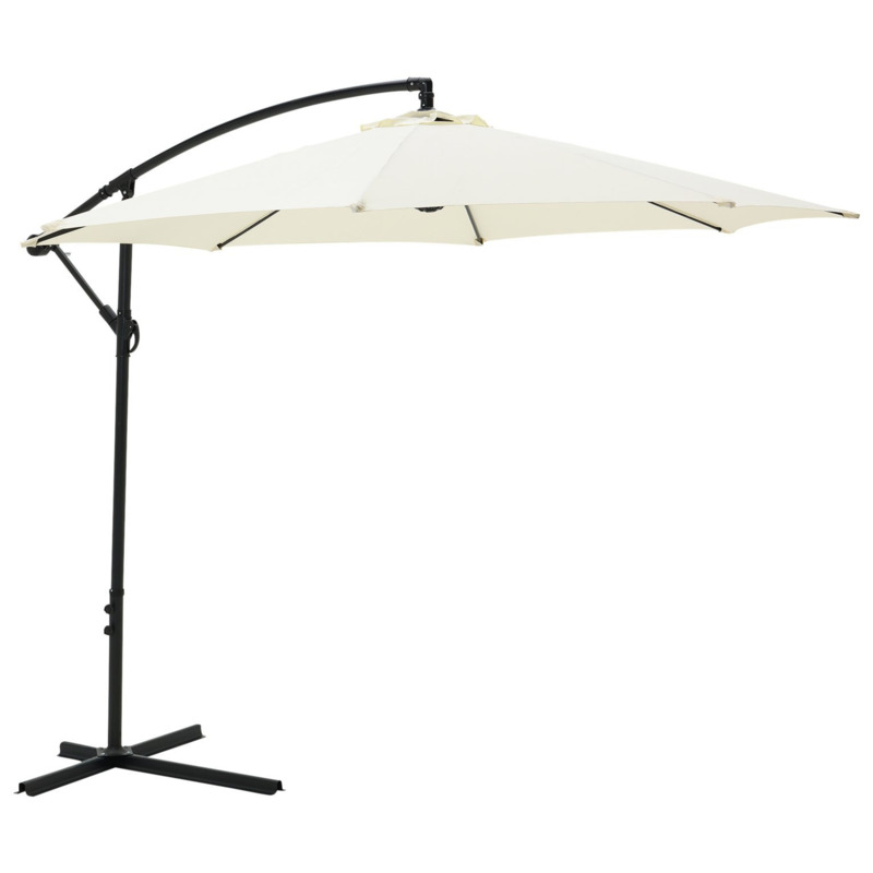 Argos Home 3m Overhanging Garden Parasol - Cream by Argos | ufurnish.com