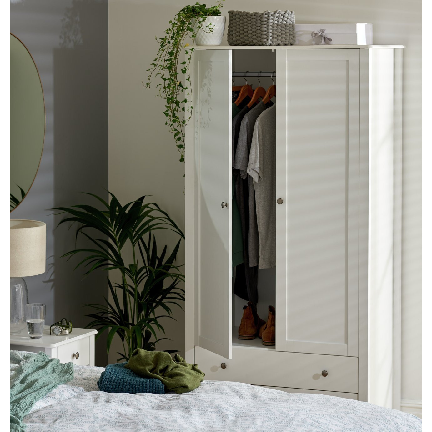Habitat Minato 2 Door 2 Drawer Wardrobe White by Argos ufurnish