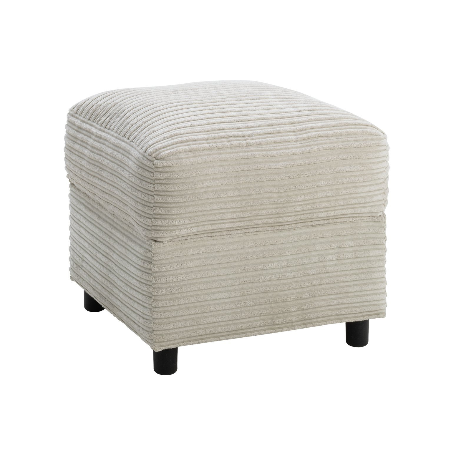 Argos Home Harry Fabric Storage Footstool - Stone by Argos | ufurnish.com