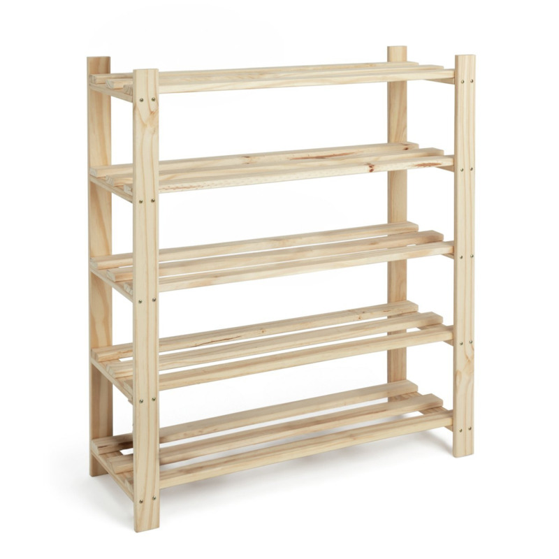 Habitat Karee 5 Shelf Shoe Storage Rack - Pine by Argos | ufurnish.com