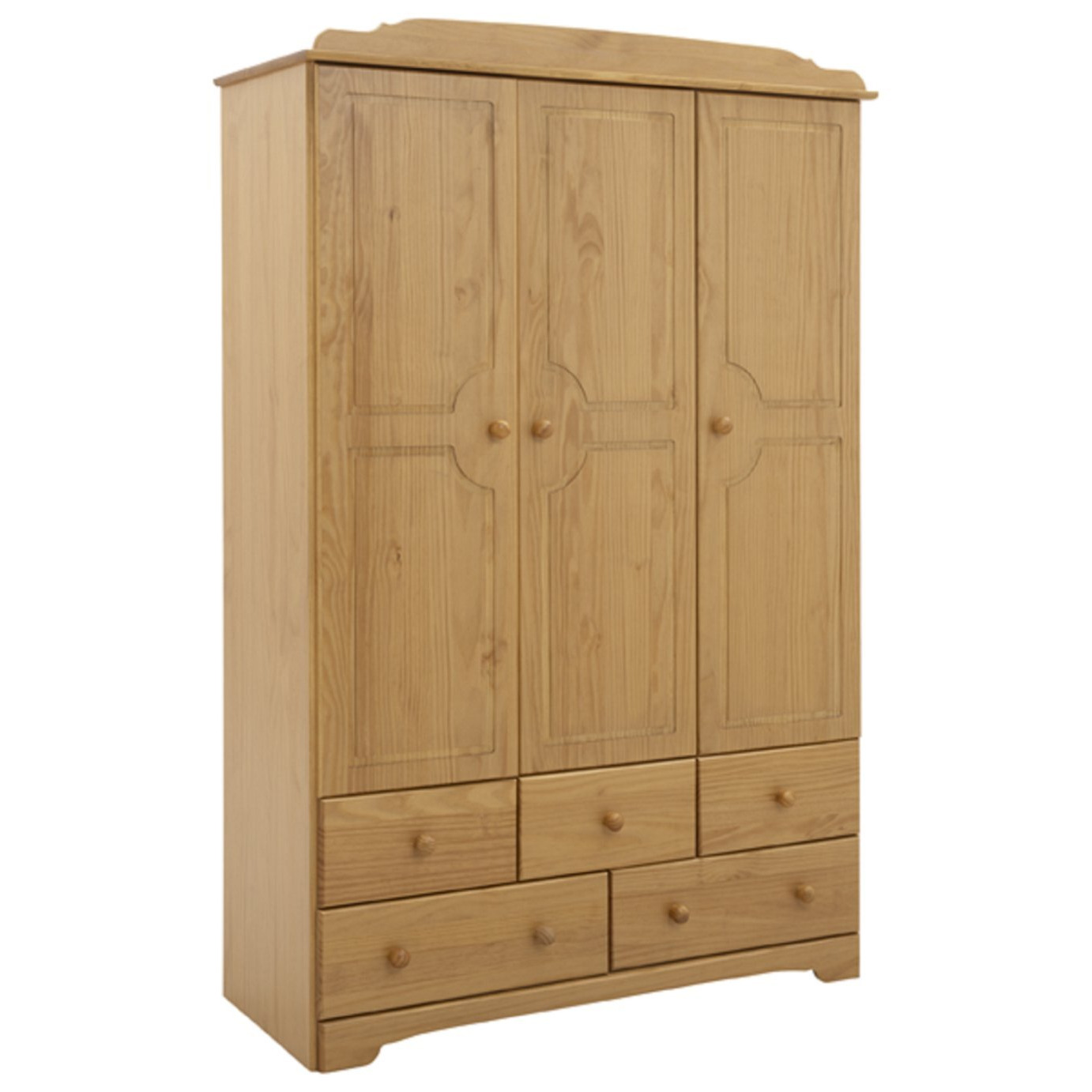 Argos Home Nordic 3 Door 5 Drawer Wardrobe - Pine by Argos | ufurnish.com