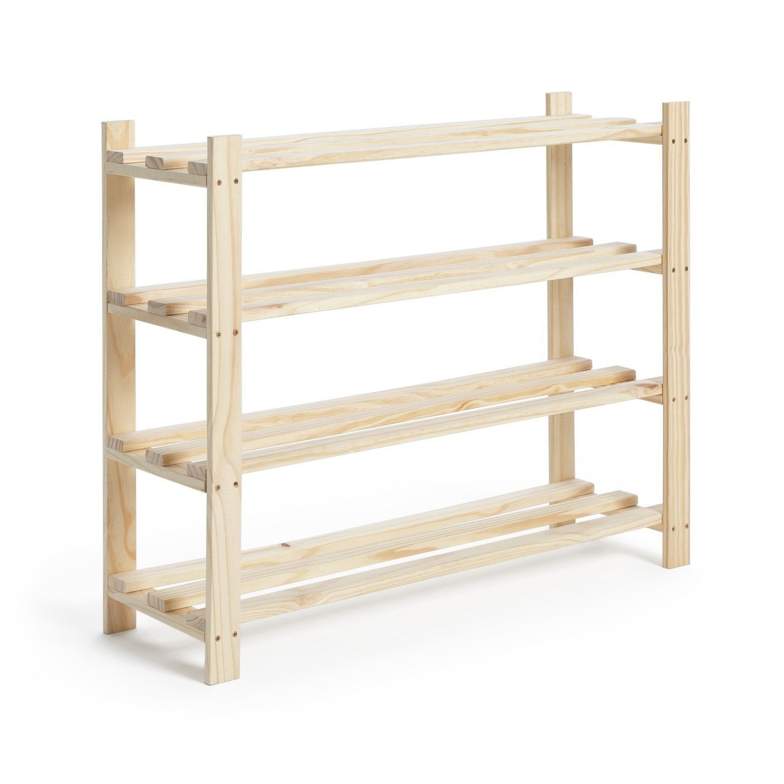 Habitat Karee 4 Shelf Shoe Storage Rack - Pine by Argos | ufurnish.com