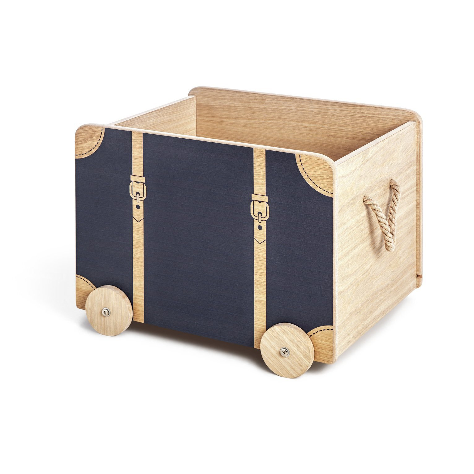 Habitat 50 Litre Wheeled Toy Trunk - Natural by Argos | ufurnish.com