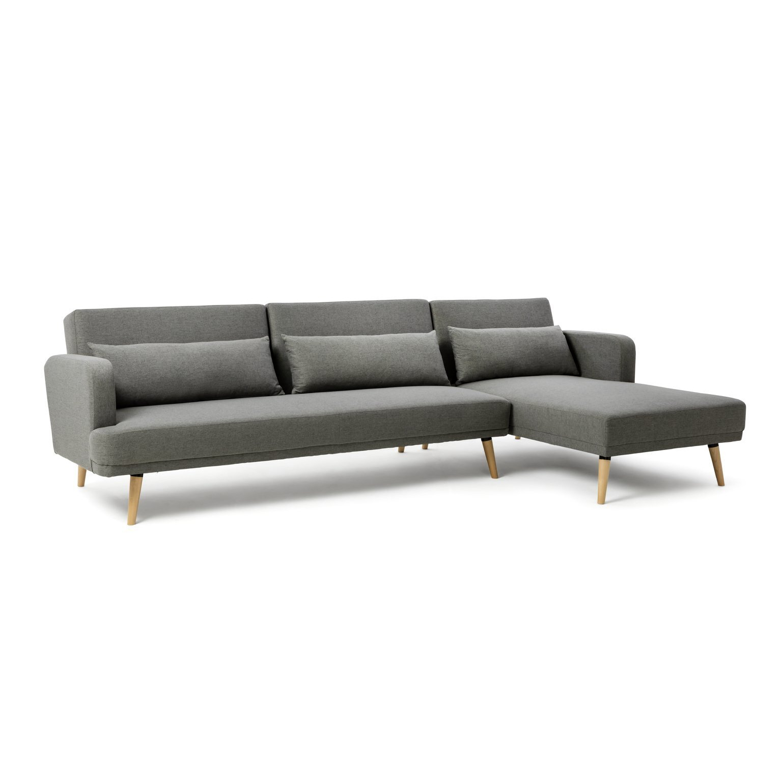 Habitat Andy Fabric Right Hand Corner Sofa Bed Grey by Argos ufurnish