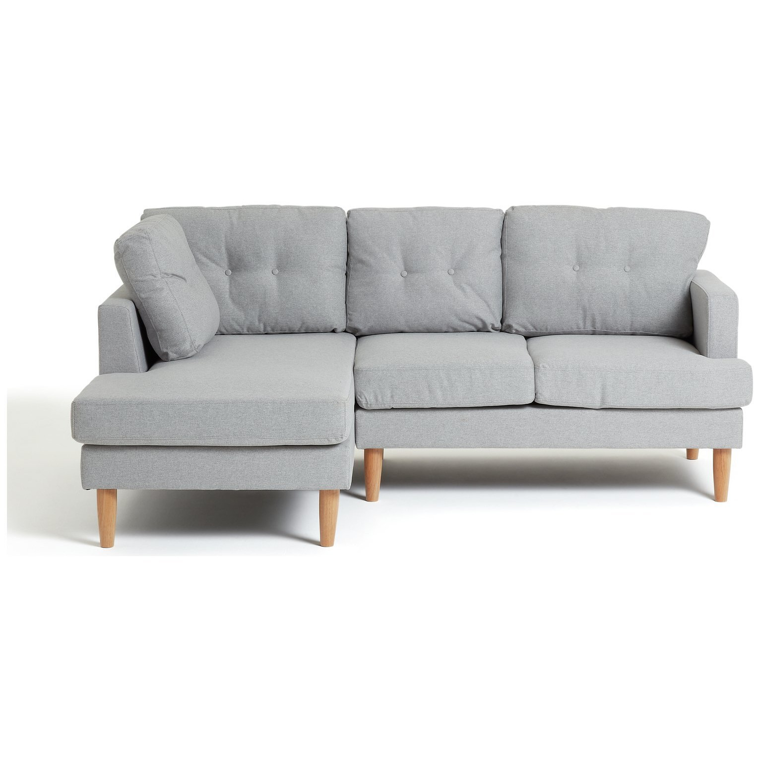 Habitat Joshua Left Hand Corner Chaiser Sofa - Light Grey by Argos ...